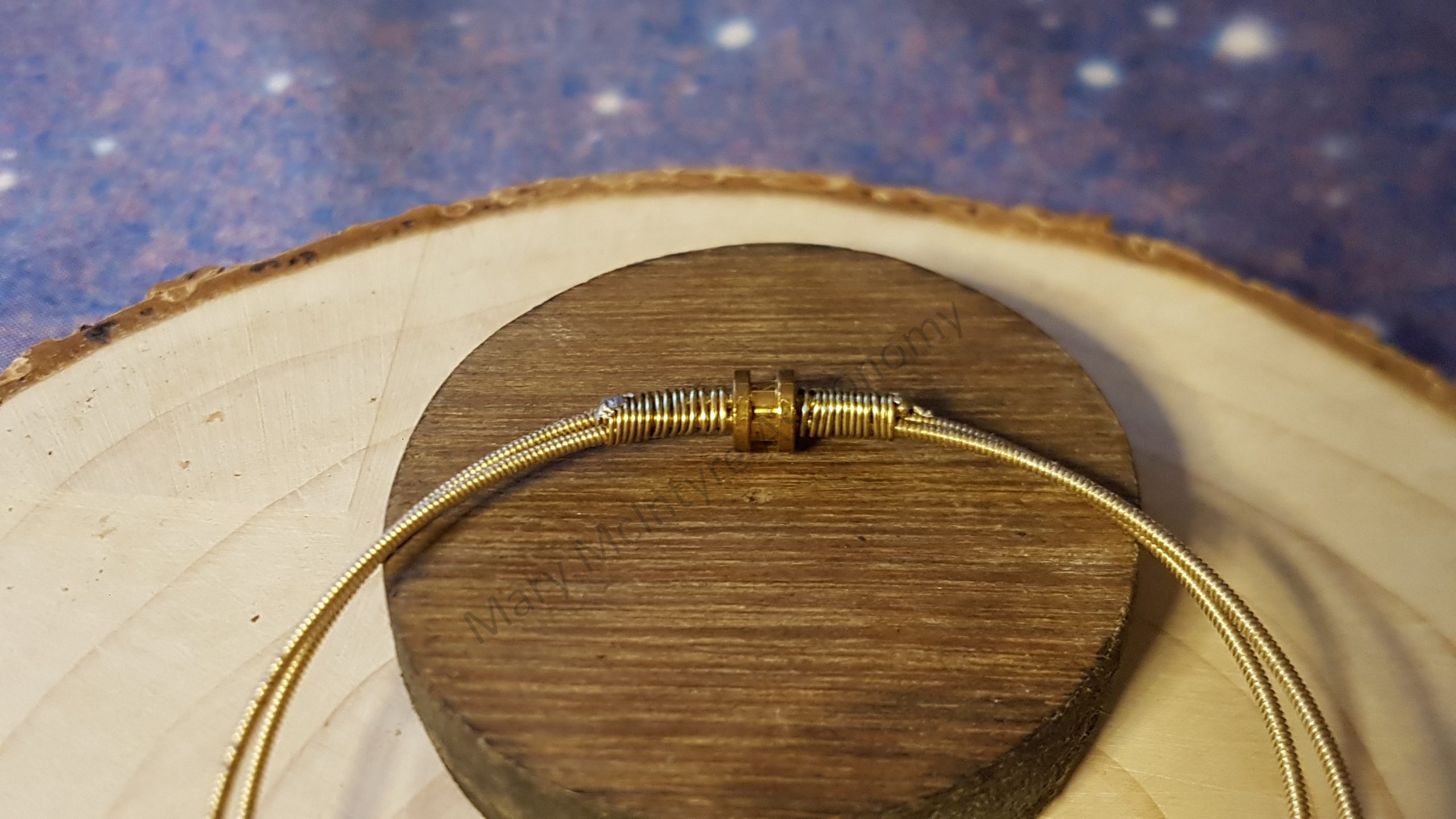 Recycled Gold Guitar String 2 Layer Bangle with Beads – Mary McIntyre ...