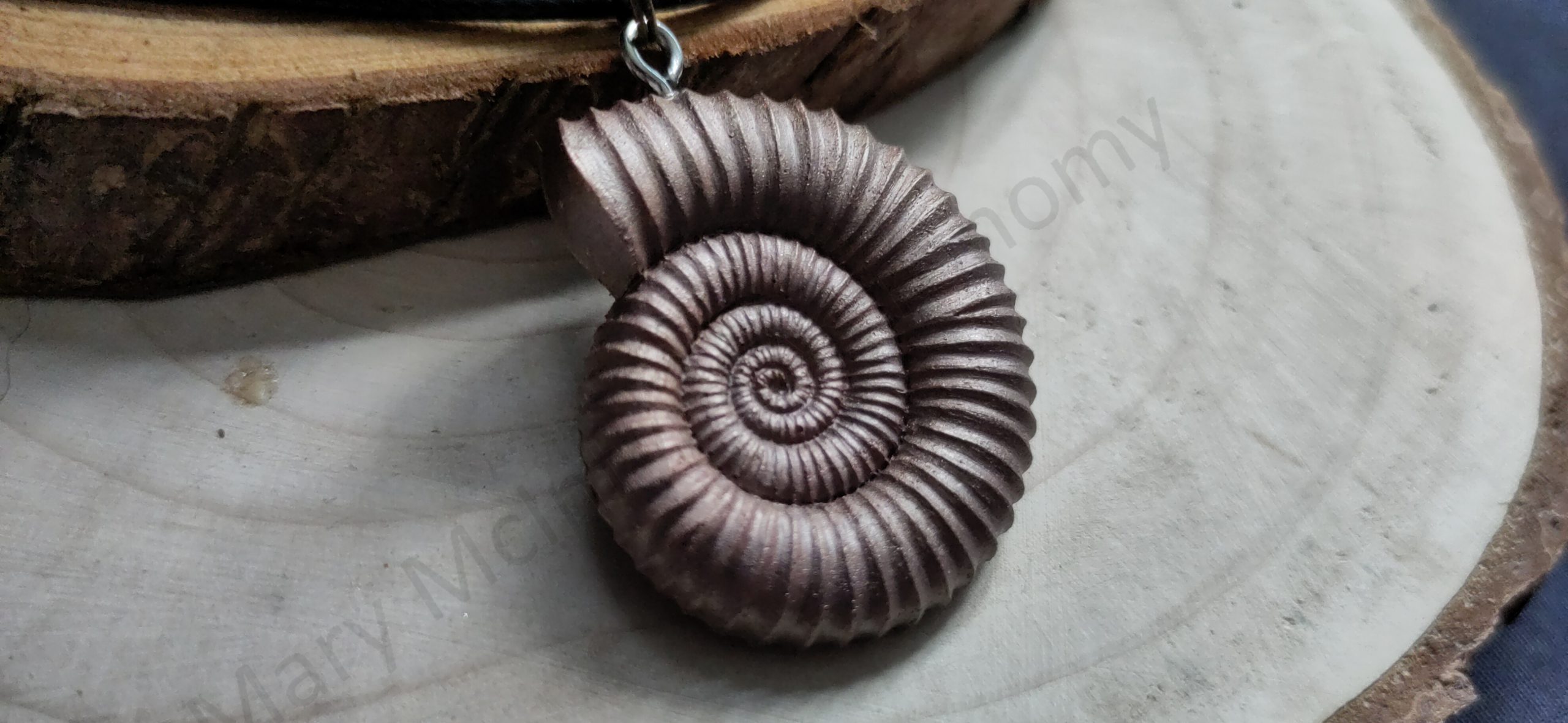 Epoxy Resin Ammonite Pendant (Small) – Pink/Grey Colour-shift – Mary ...